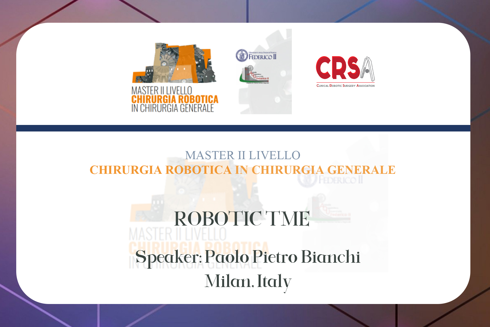 Clinical Robotic Surgery Association